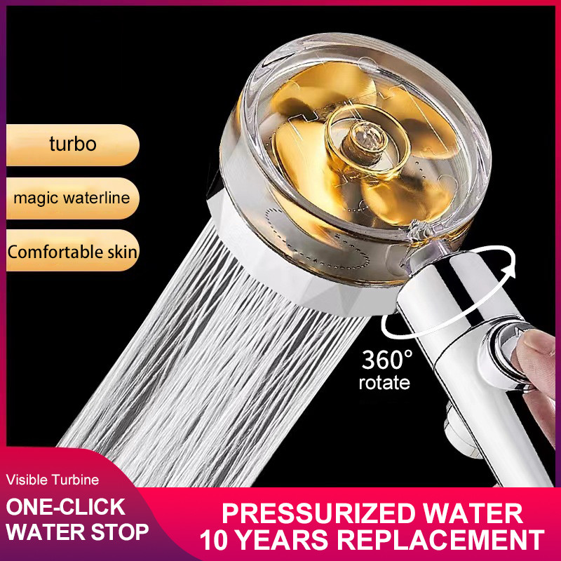 Small Waist Turbocharged Shower Water Filter Handheld Turbo Propeller