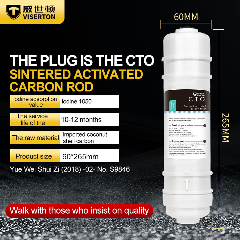 CTO Sintered Activated Carbon Filter Element Cartridge Compressed ...